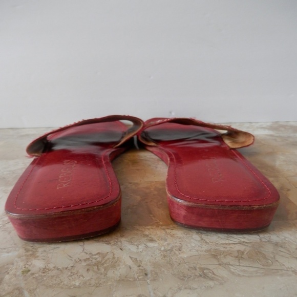 rebels | Shoes | Rebels Red Wedge Slip On Sandals | Poshmark
